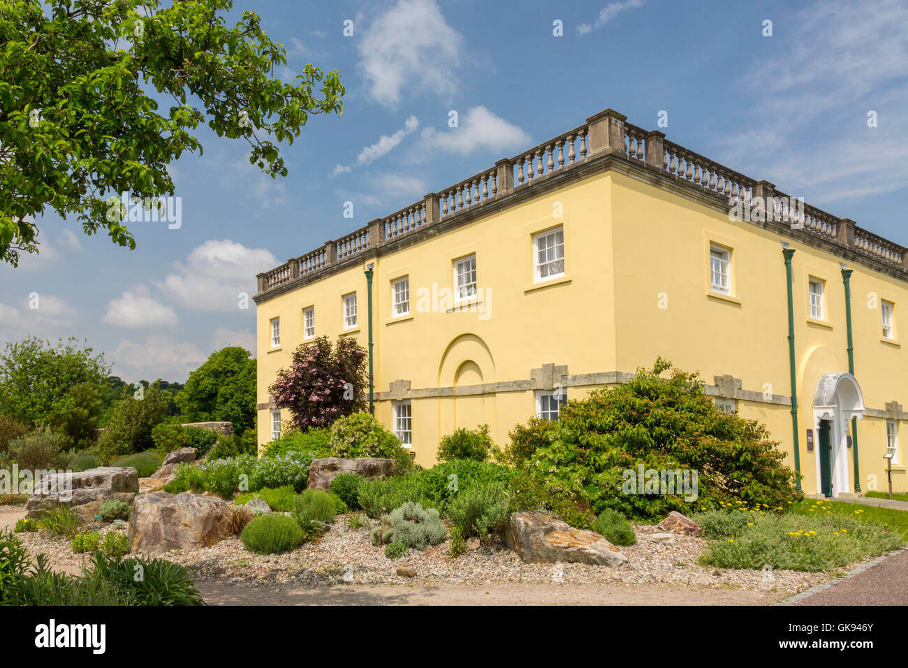 The rock garden outside Principality House at the National Botanic ...