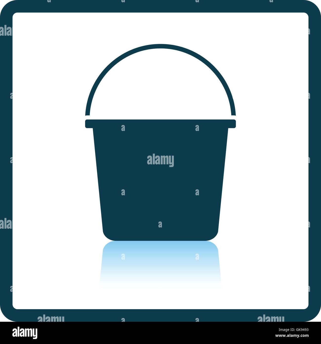 Bucket icon. Shadow reflection design. Vector illustration Stock Vector ...