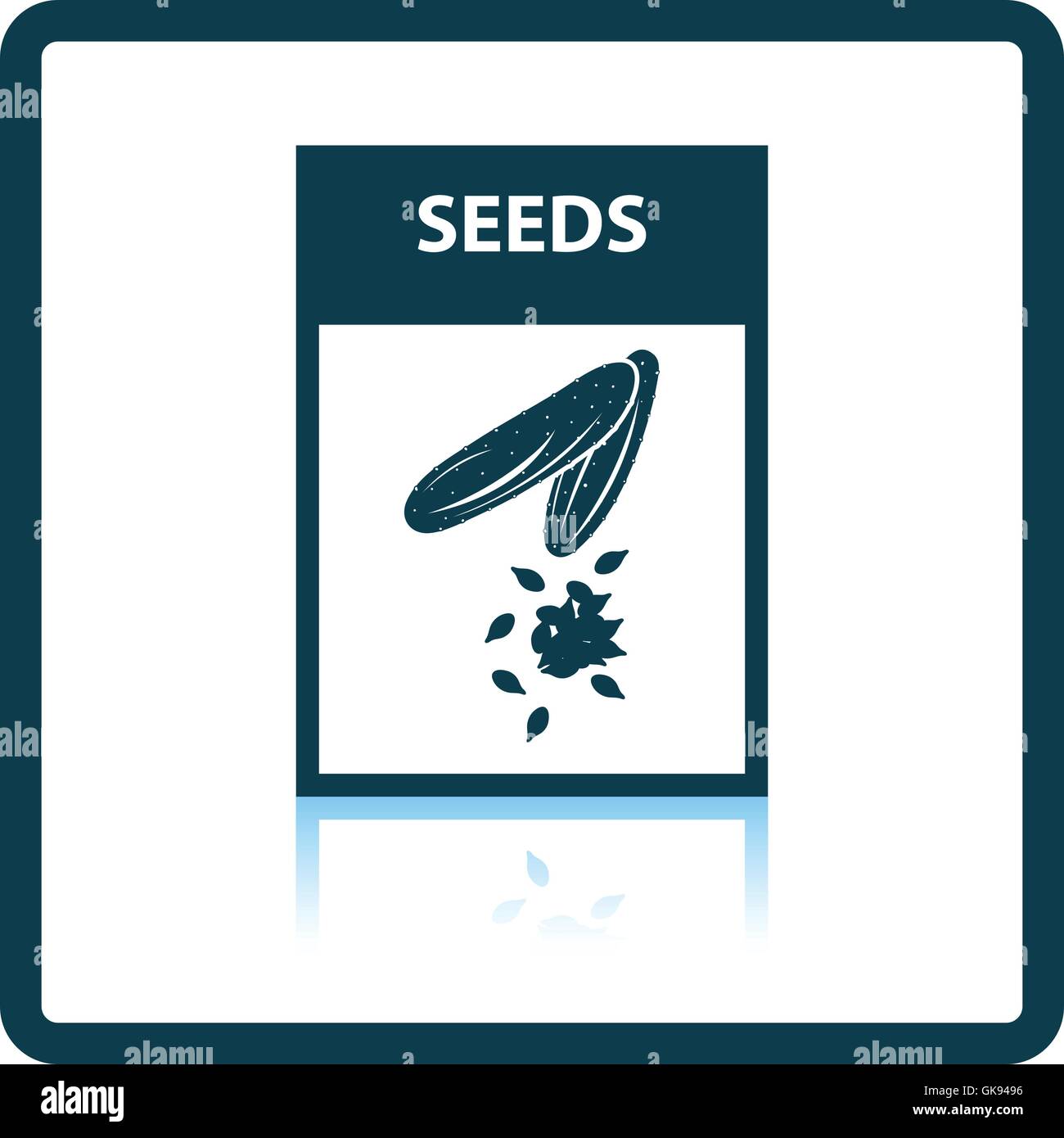 Seed pack icon. Shadow reflection design. Vector illustration Stock ...