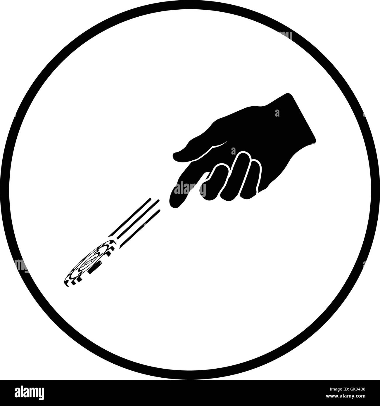 Throw chips Black and White Stock Photos & Images - Alamy