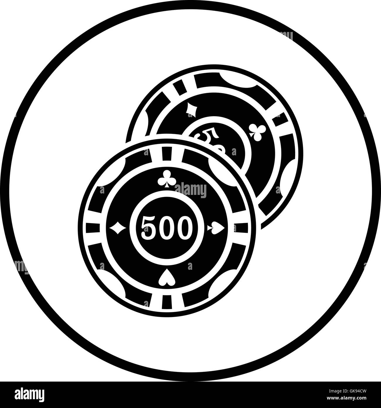 Poker chip vector vectors Black and White Stock Photos & Images - Alamy