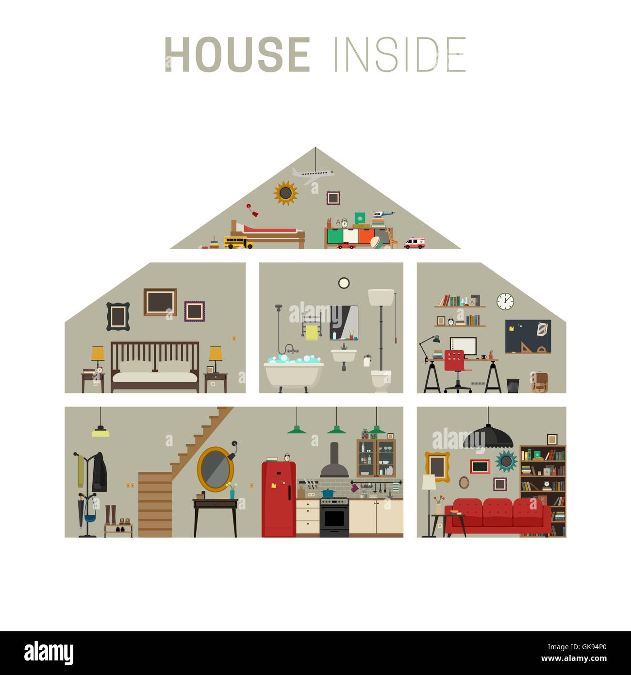 Cottage kitchen interior Cut Out Stock Images & Pictures - Alamy