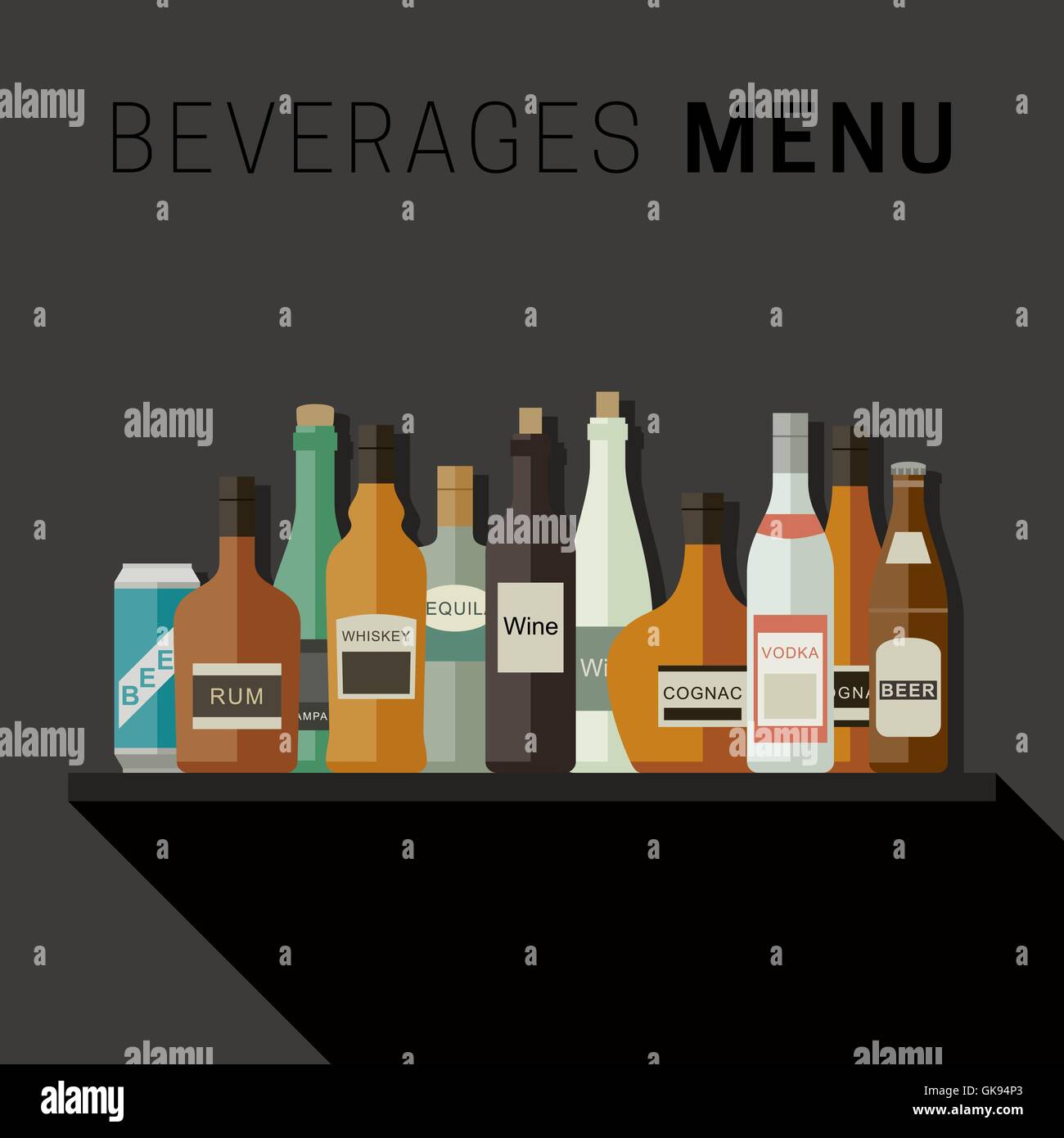 Alcoholic drinks menu Stock Vector Image & Art - Alamy