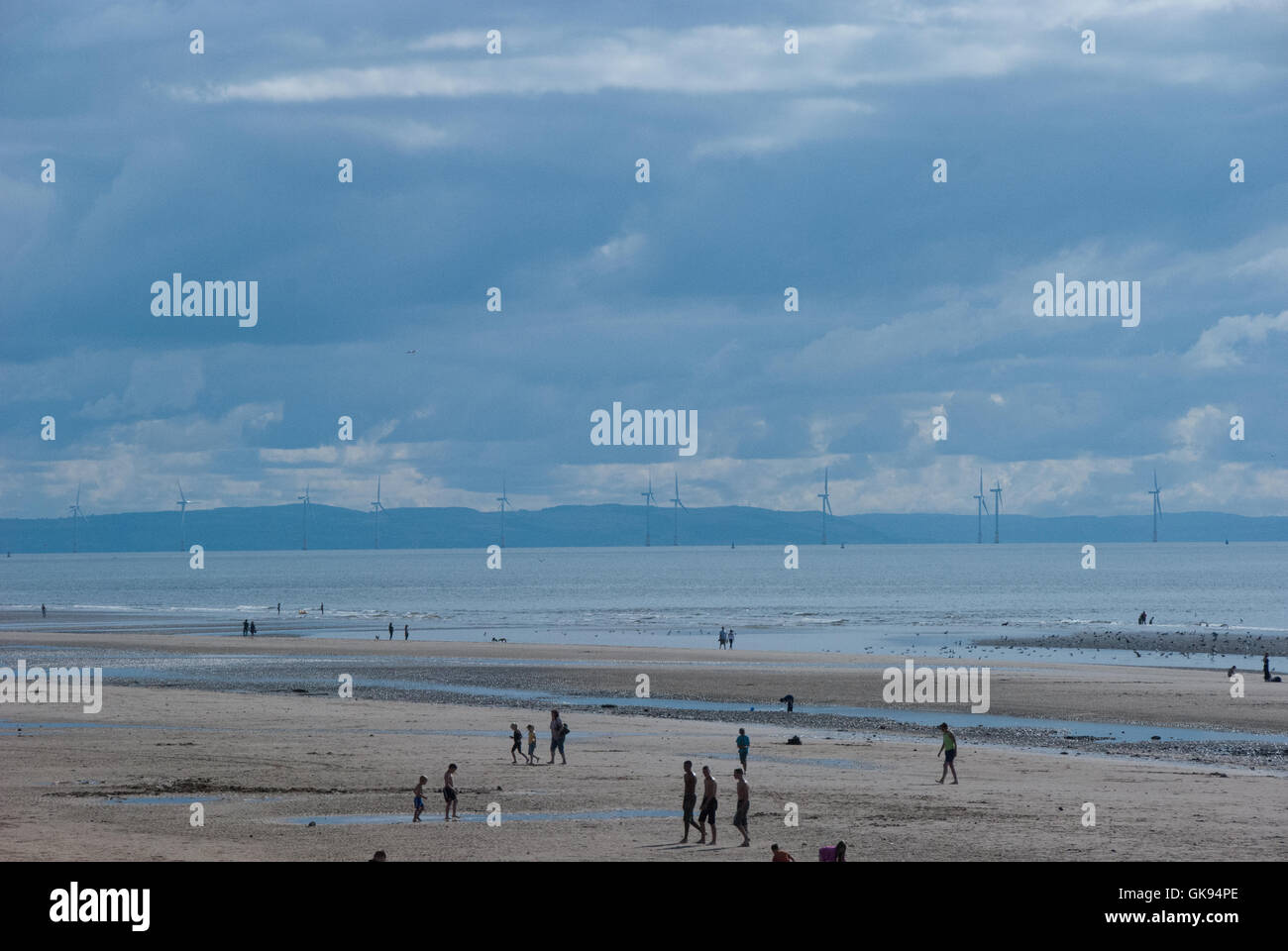 Beach scene at Formby Stock Photo - Alamy