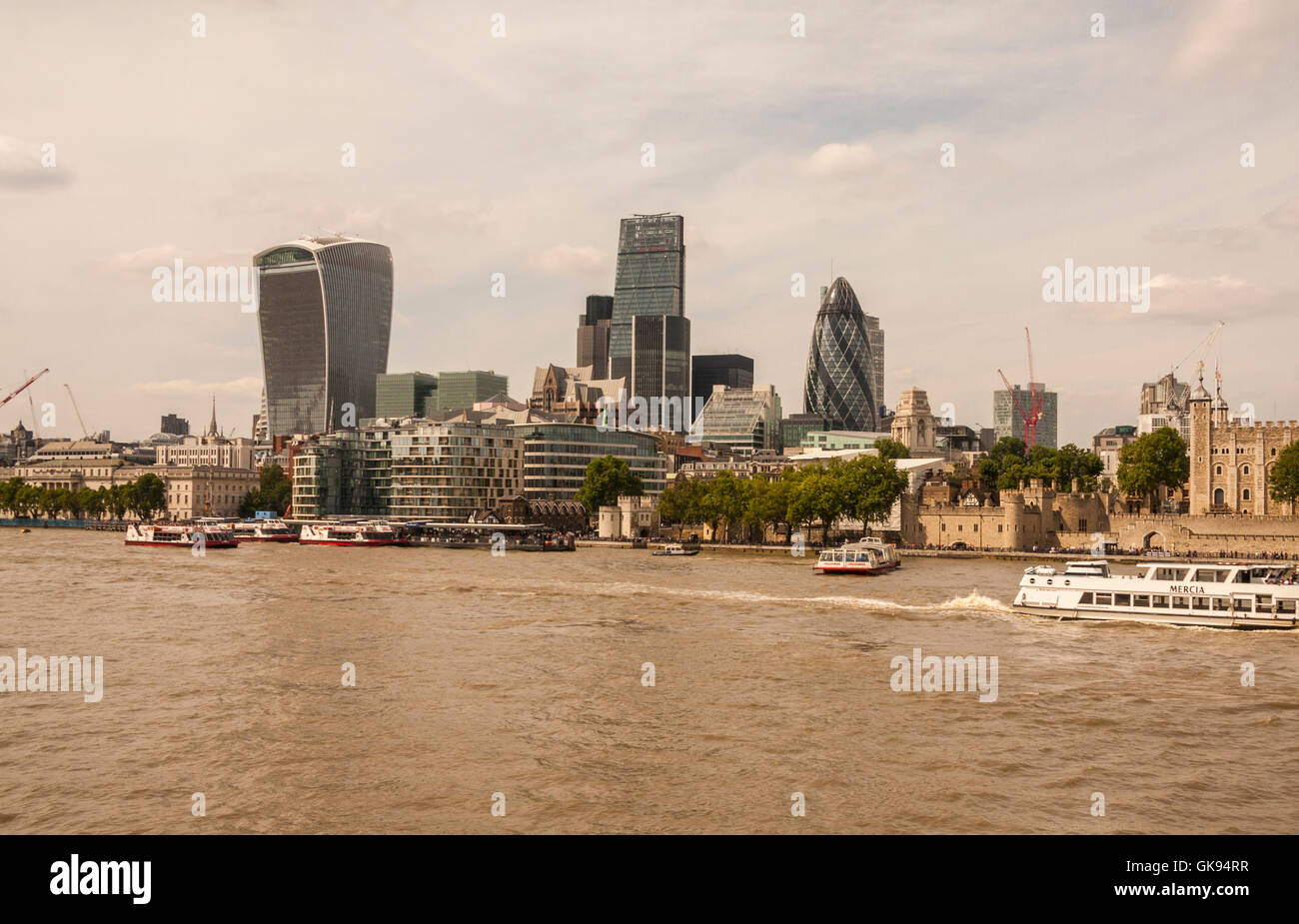 London skyline thames gherkin hi-res stock photography and images - Alamy