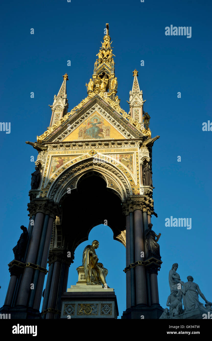 The Albert Memorial monument in Hyde Park, by the Royal Albert Hall in ...