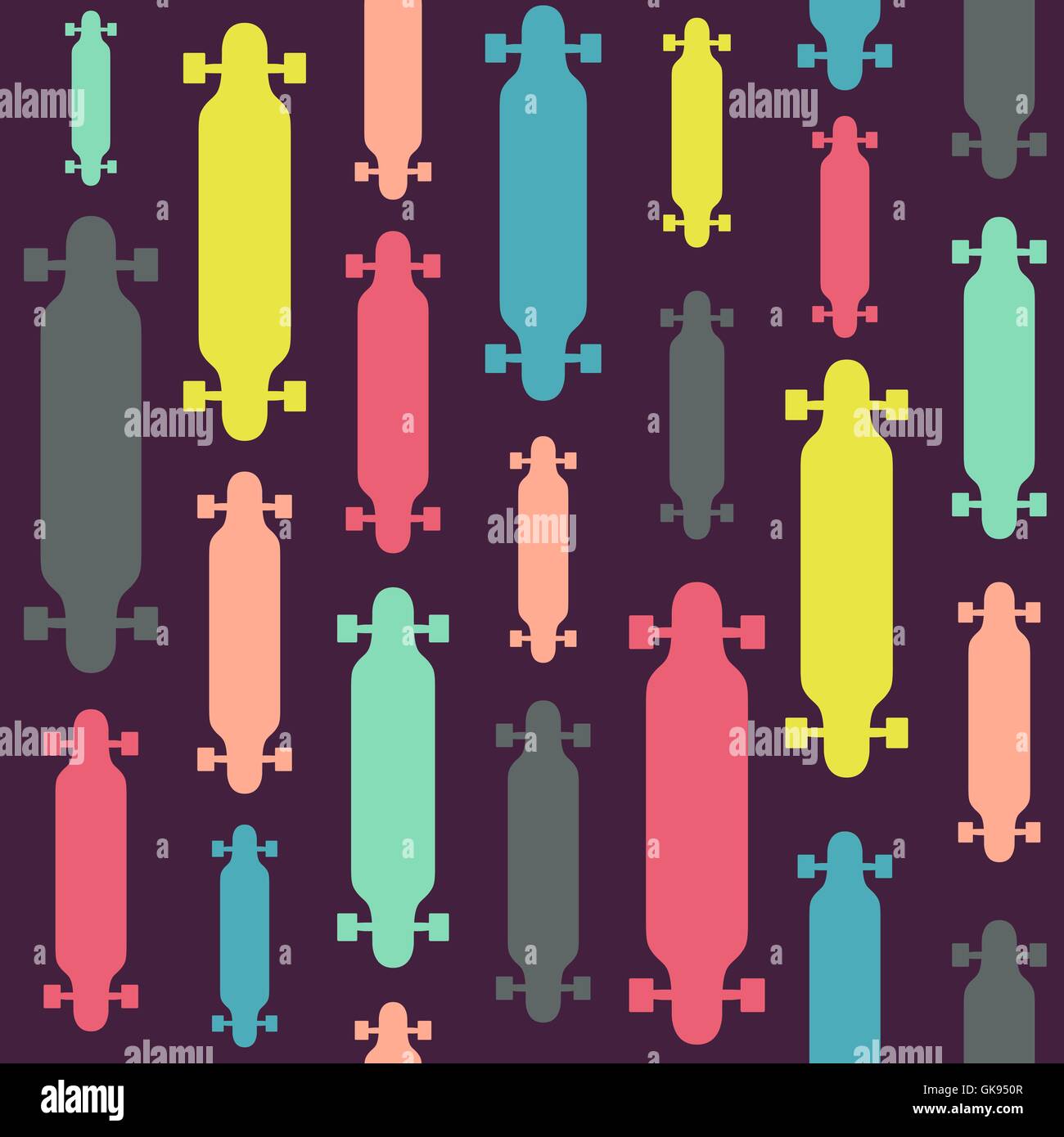 Longboards seamless pattern Stock Vector Image & Art - Alamy