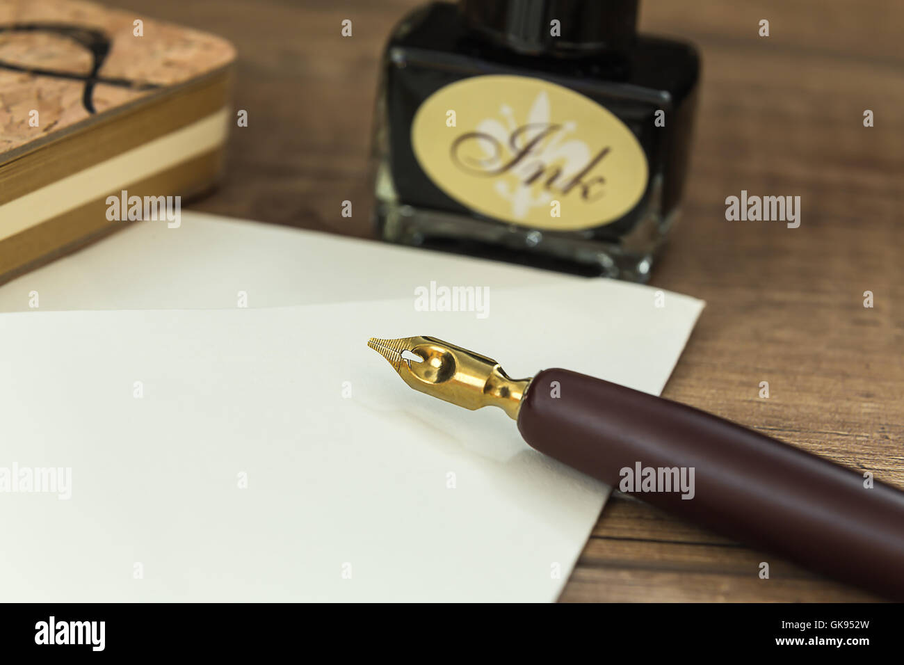 ink set used to write letters with the seal stamp Stock Photo - Alamy