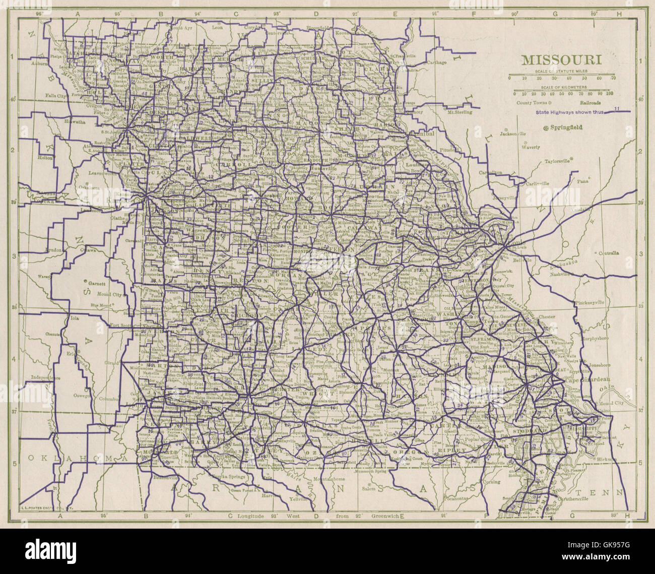 Washington Missouri Map High Resolution Stock Photography and Images ...