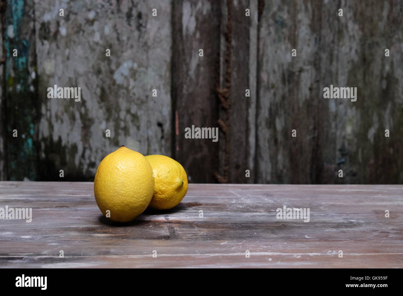 Lemons on the table Stock Photo - Alamy