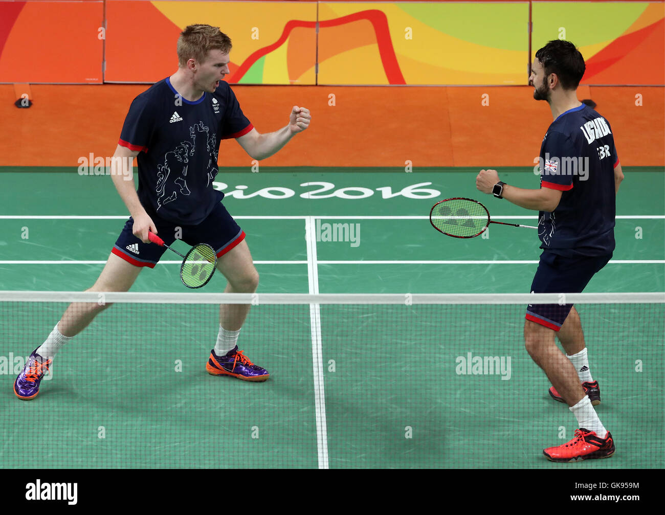 Great Britain's Marcus Ellis and Chris Langridge (right) in action ...