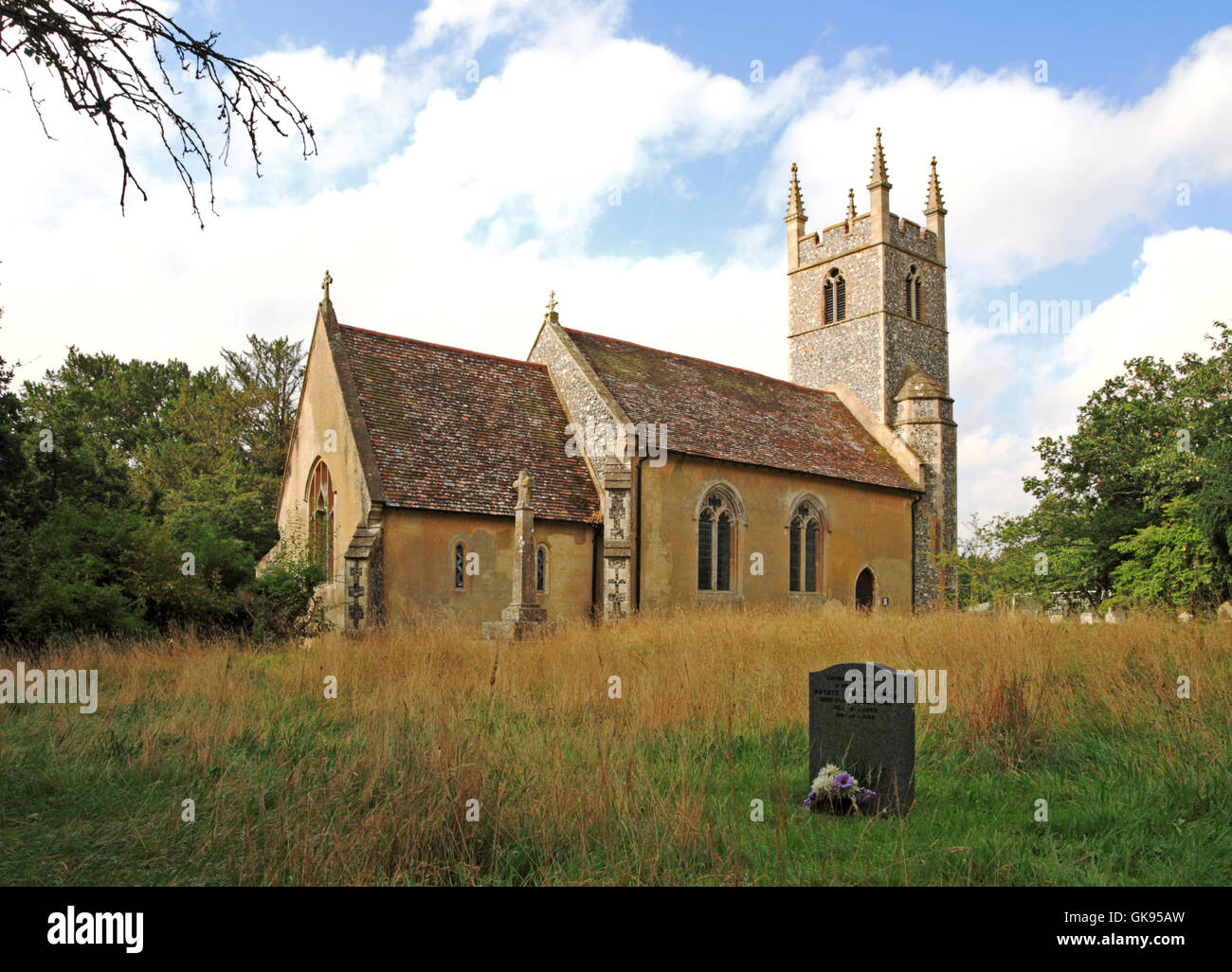 A view of the church of St Remigius at Dunston, Norfolk, England ...