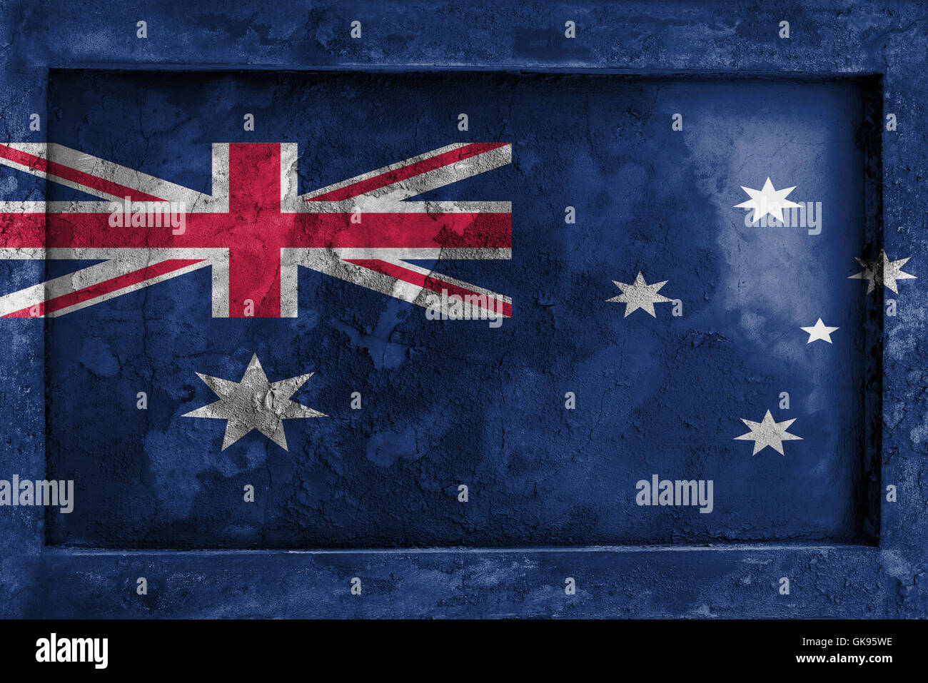 Grunge gothic rock frame with blending Australia flag Stock Photo - Alamy