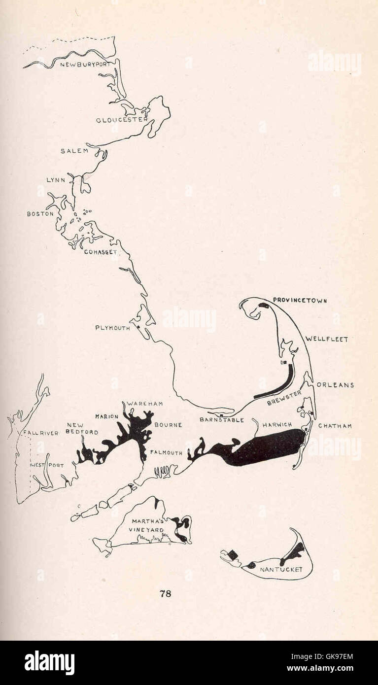 43753 Map of the Massachusetts coast, showing the distribution of the ...