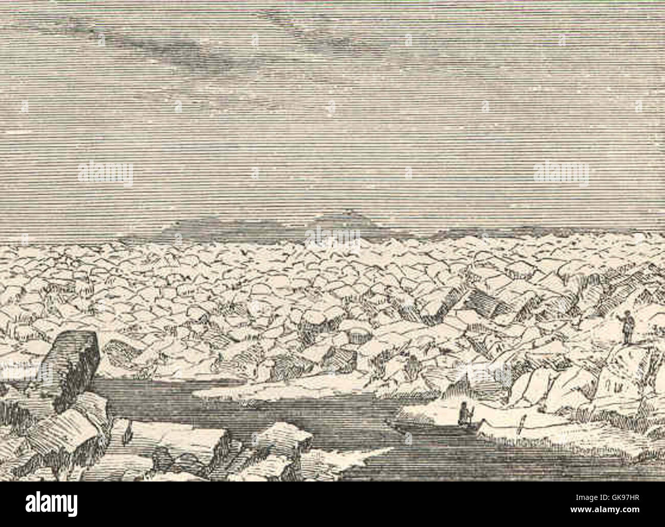 This document details the first appearance of land during a ...