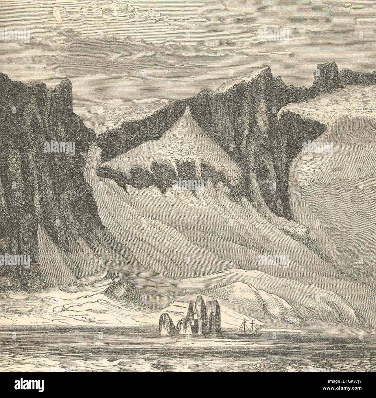 This image documents the regenerated glacier in Emperor Franz-Joseph's ...