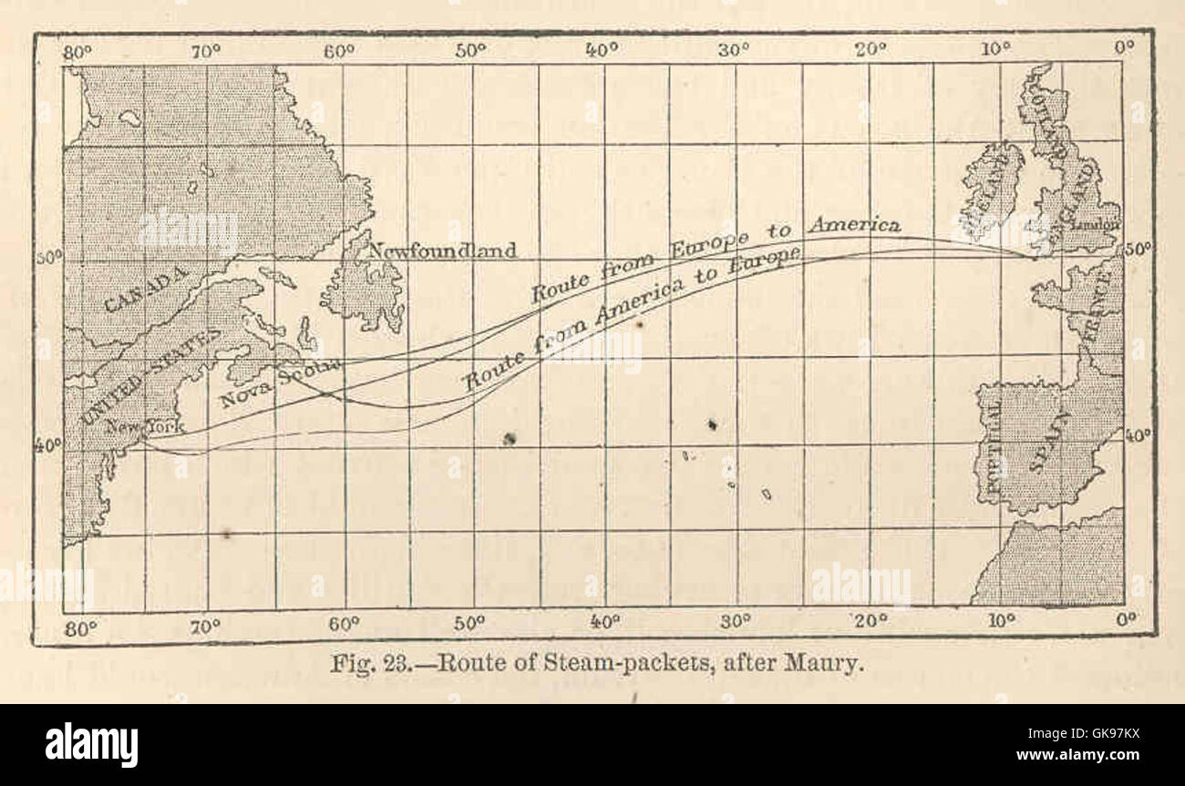 This work outlines the routes of steam-packet ships as designed by ...