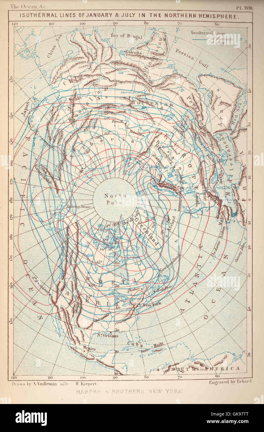 Northern Hemisphere Map Drawing High Resolution Stock Photography and ...