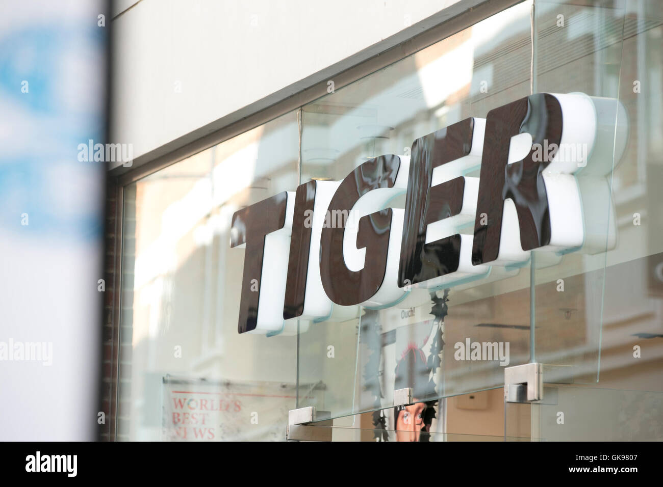 Tiger store front on a busy day in Whitefriars retail development in ...