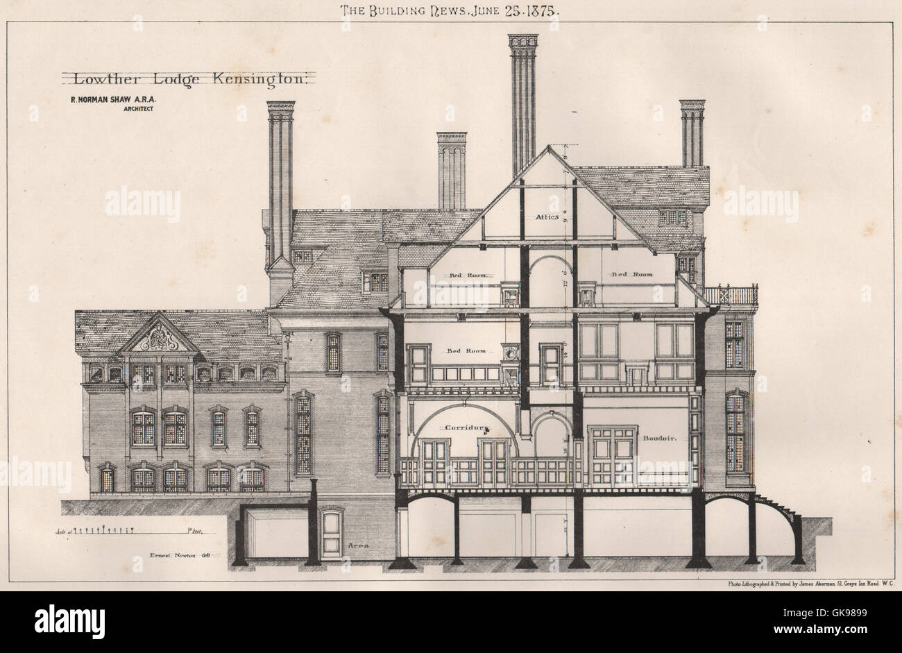 Lowther Lodge, Kensington; R. Norman Shaw A.R.A. Architect. London (2 ...