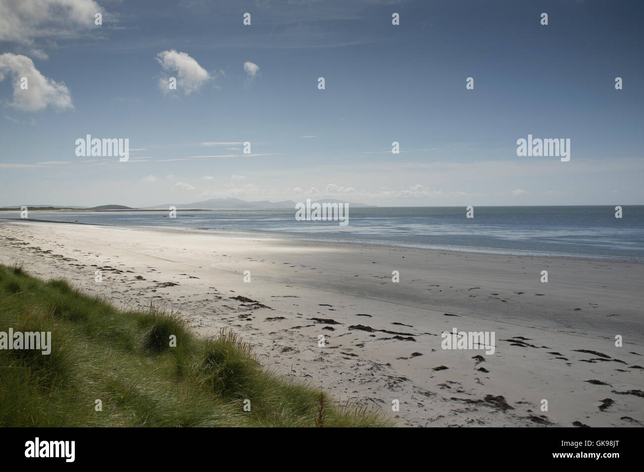Large empty and unspoilt beach in the Outer Hebrides island of South ...