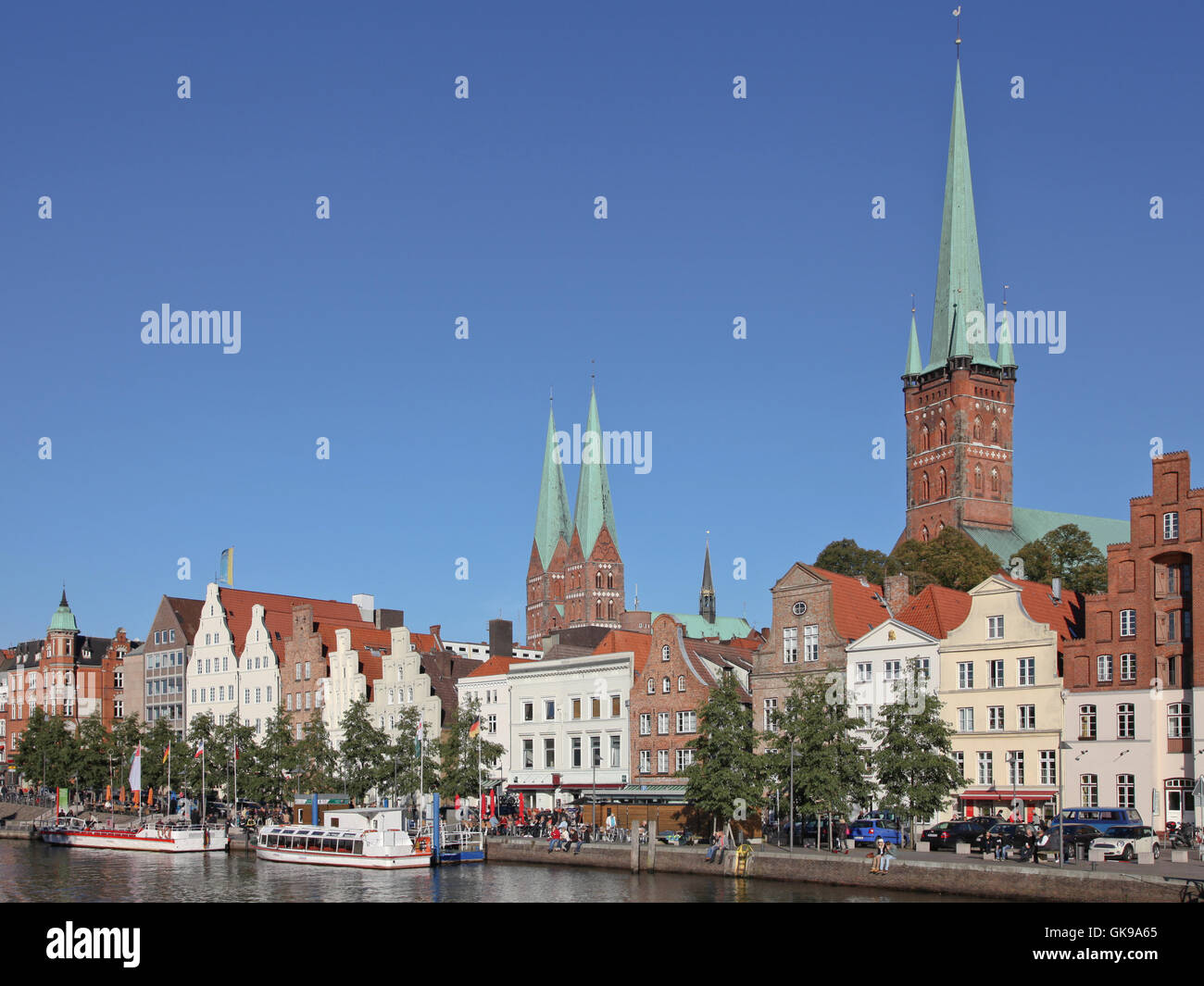 Old town of lubeck marienkirche hi-res stock photography and images - Alamy