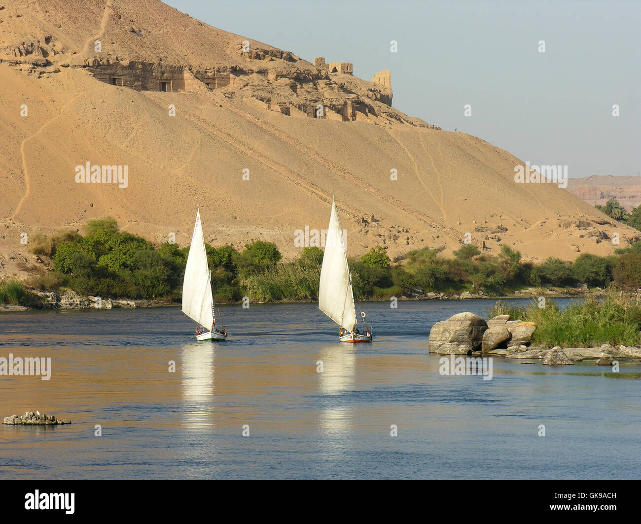 feluccas at aswan Stock Photo - Alamy