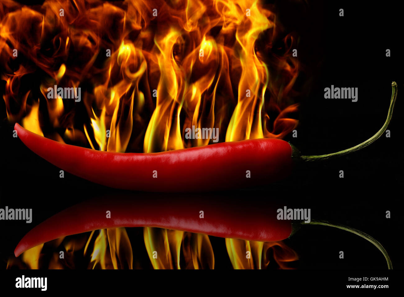 peperoni on fire Stock Photo - Alamy