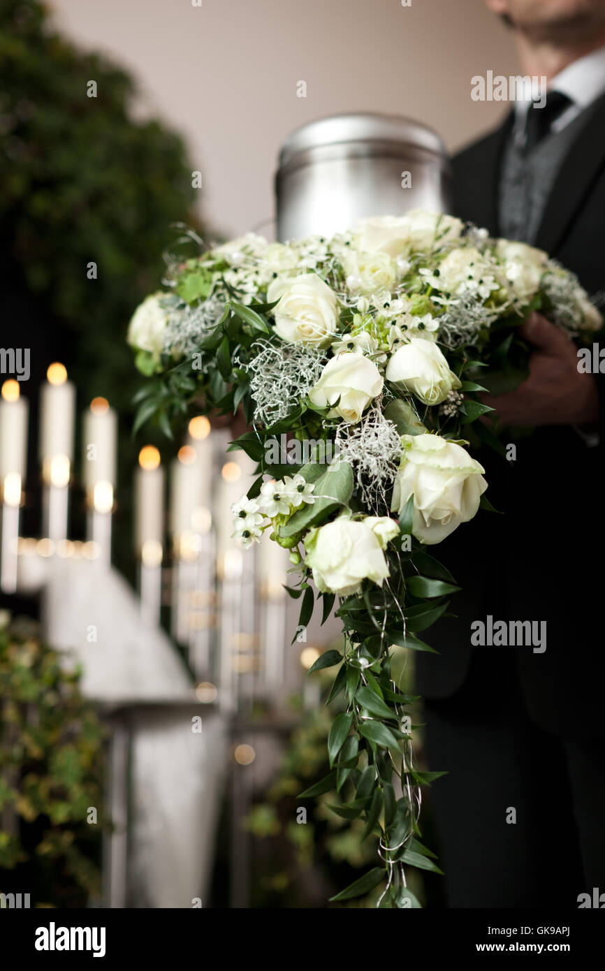 Flower And Funeral Candles High Resolution Stock Photography and Images ...