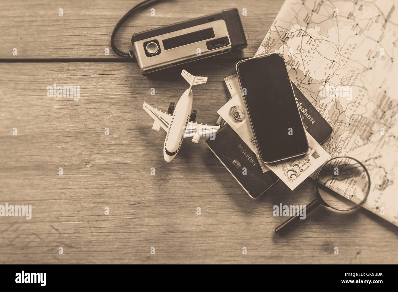 Map table travel planning hi-res stock photography and images - Alamy