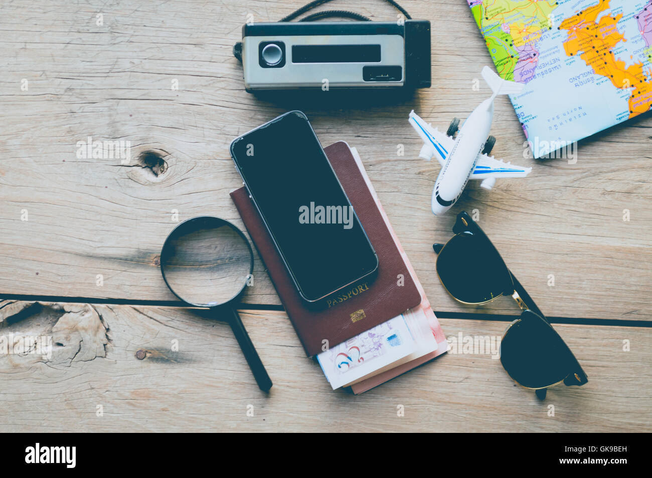 Map table travel planning hi-res stock photography and images - Alamy