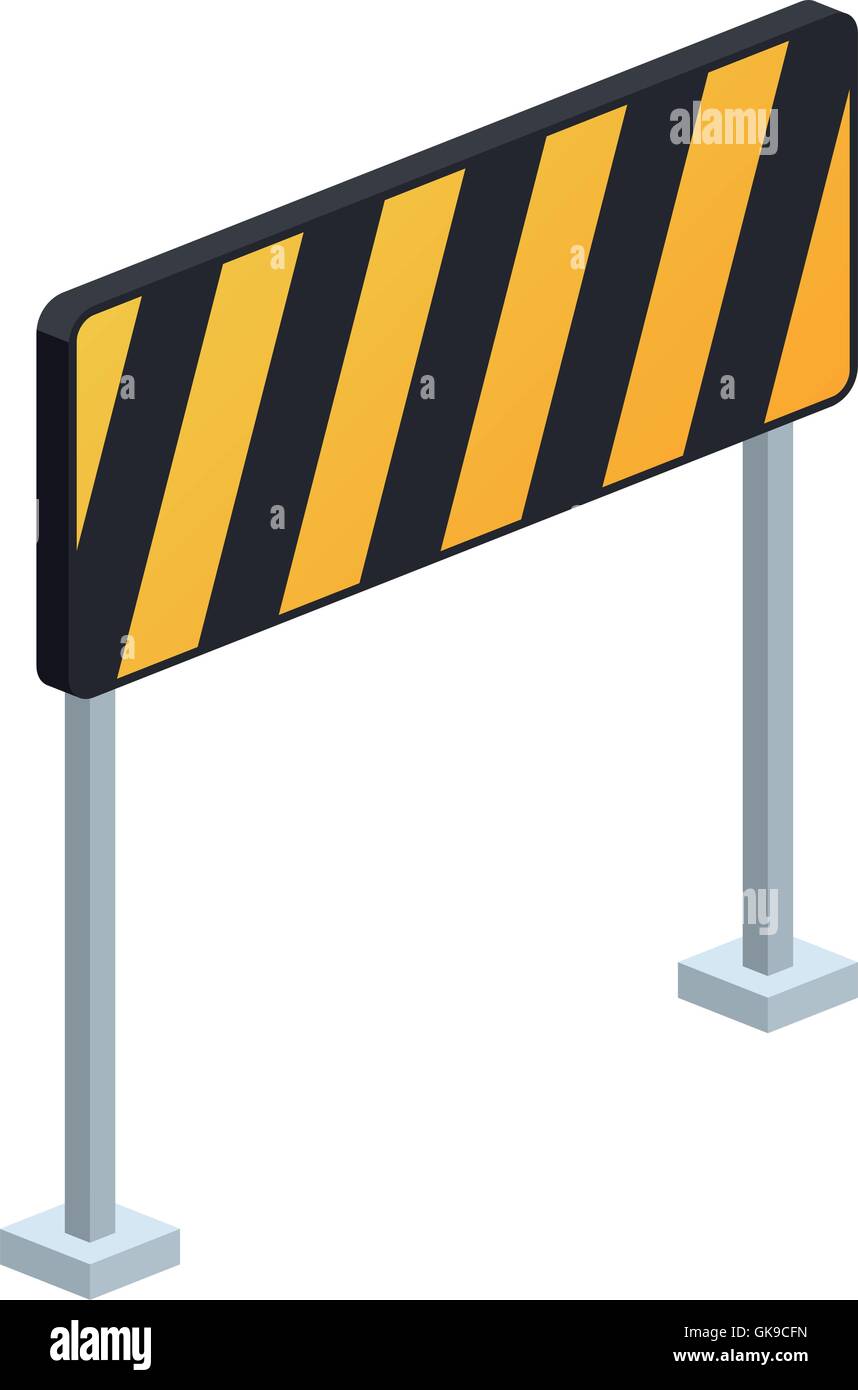 fence construction sign isometric icon Stock Vector Image & Art - Alamy