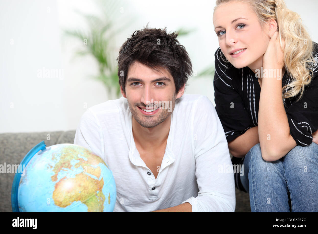 woman house building Stock Photo - Alamy