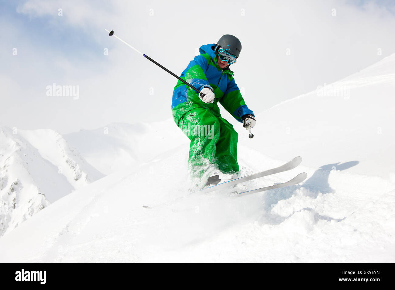 skier on the downhill Stock Photo - Alamy