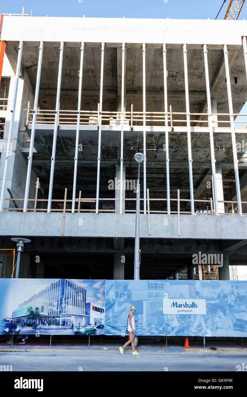 Miami Beach Florida,South Beach,Lincoln Road Area,new construction site ...