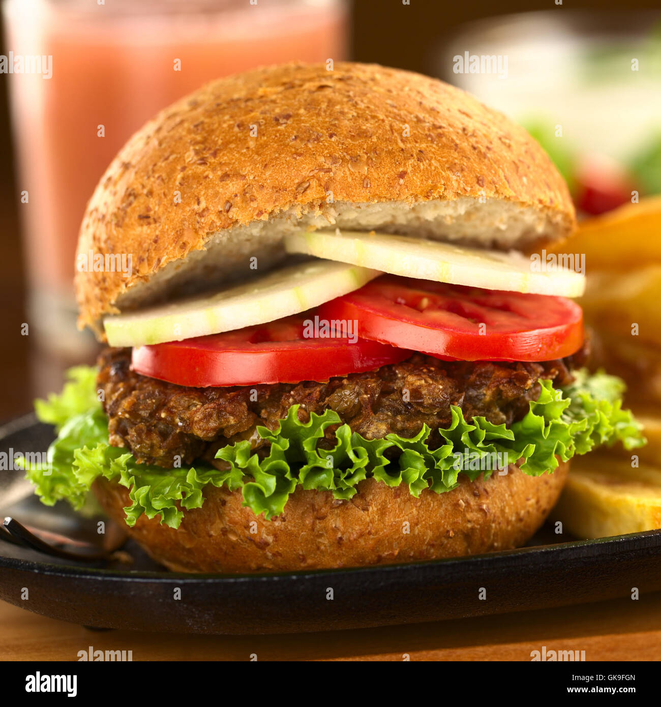 vegetable hamburger burger Stock Photo - Alamy