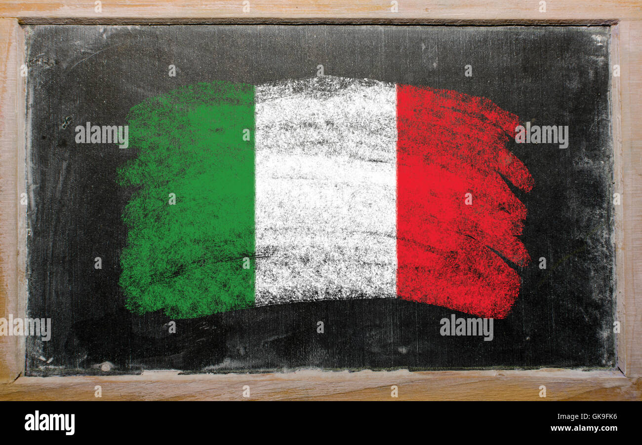 education flag blackboard Stock Photo - Alamy