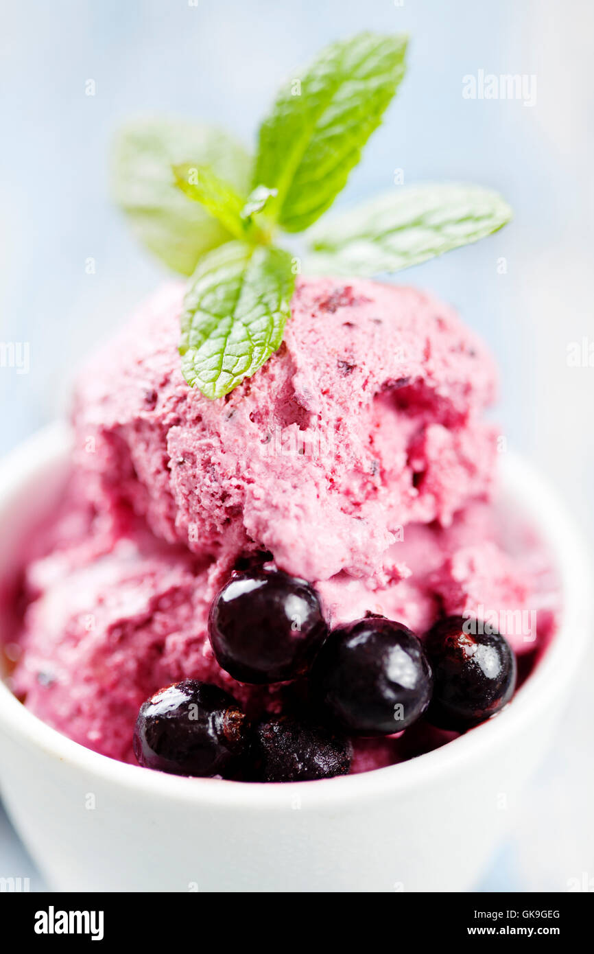 fruit berry ice cream Stock Photo - Alamy