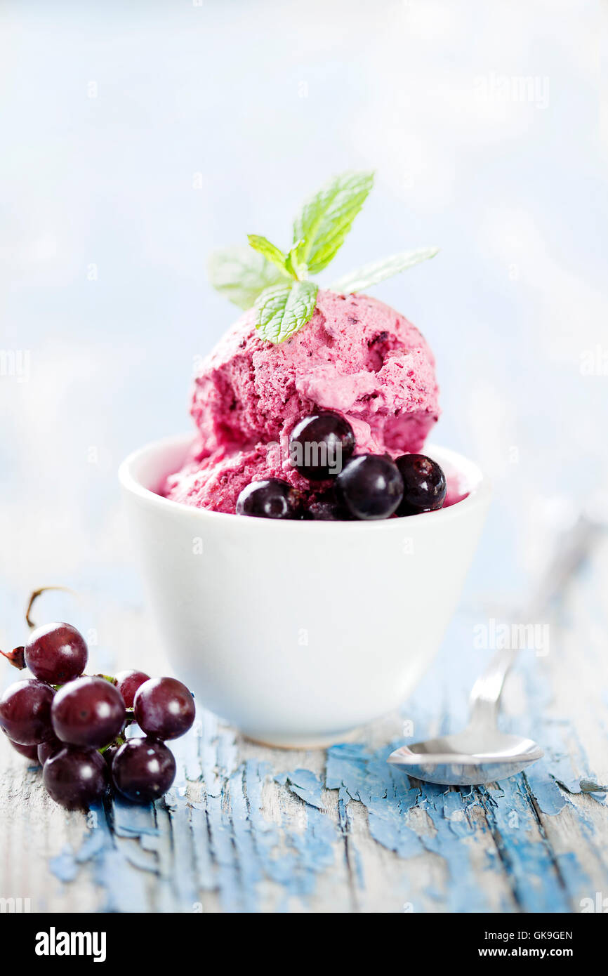 fruit berry ice cream Stock Photo - Alamy
