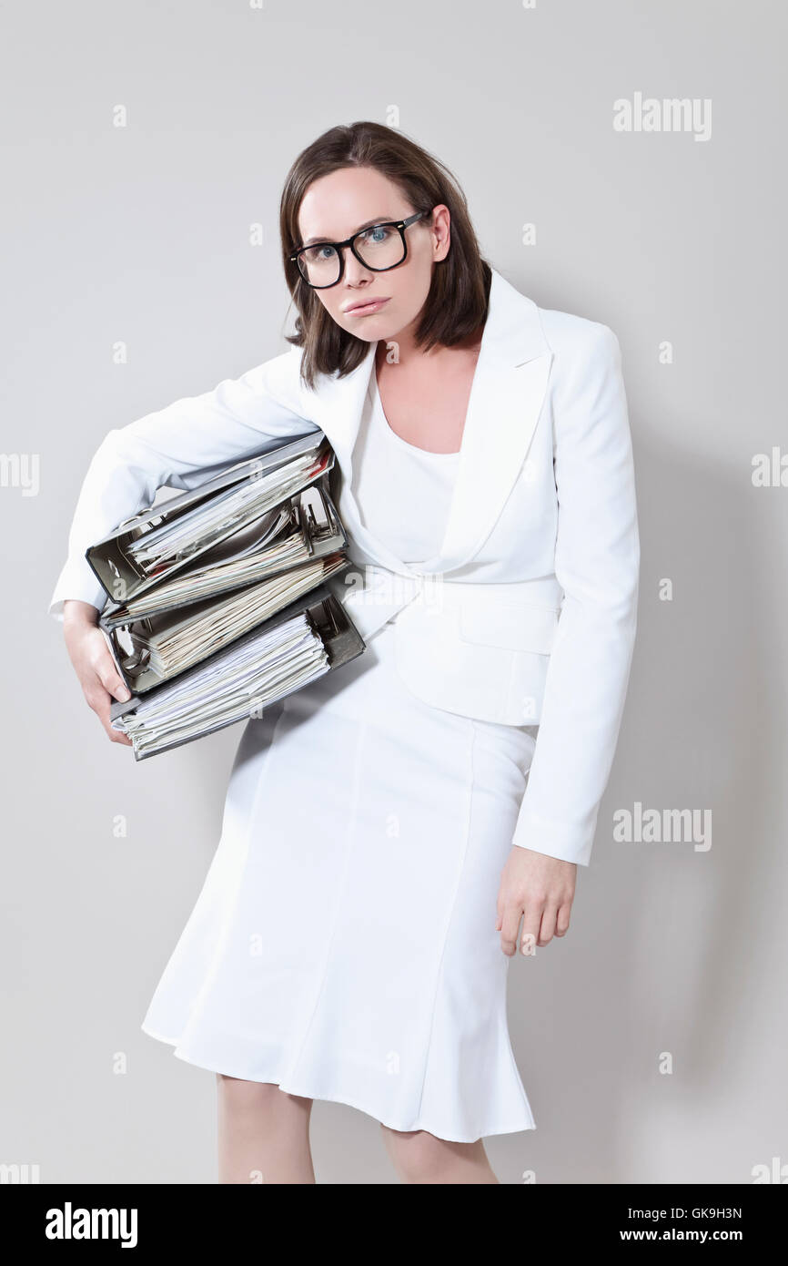 woman time pressure file Stock Photo - Alamy