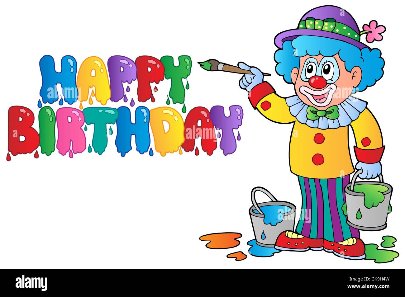 clown congratulation message Stock Photo - Alamy