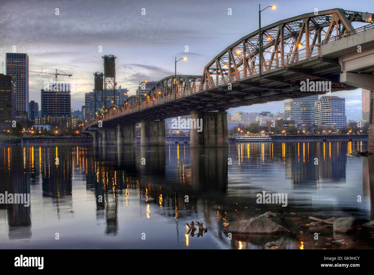 bridge downtown landmark Stock Photo - Alamy