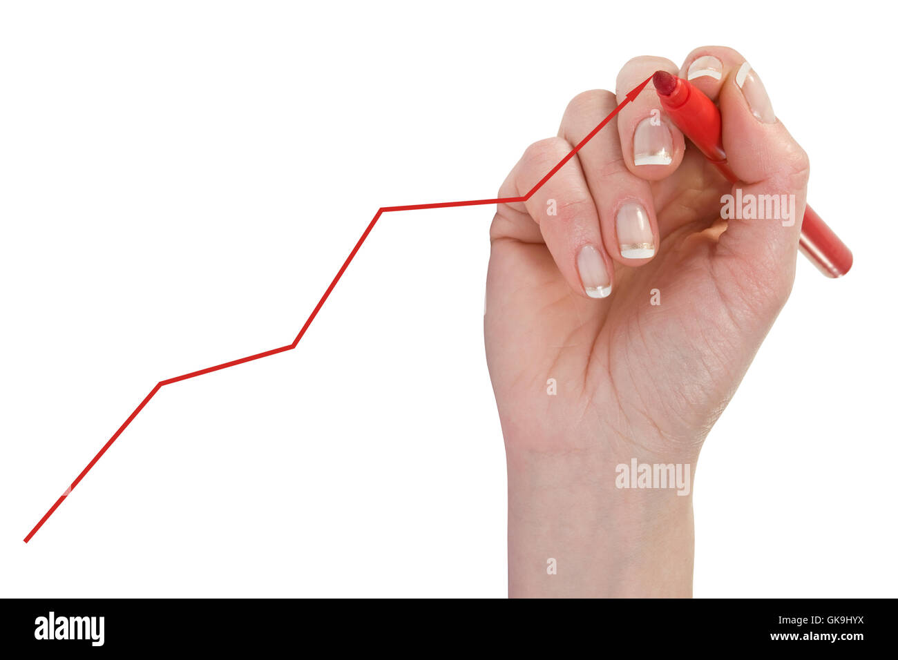 hand chart business dealings Stock Photo - Alamy