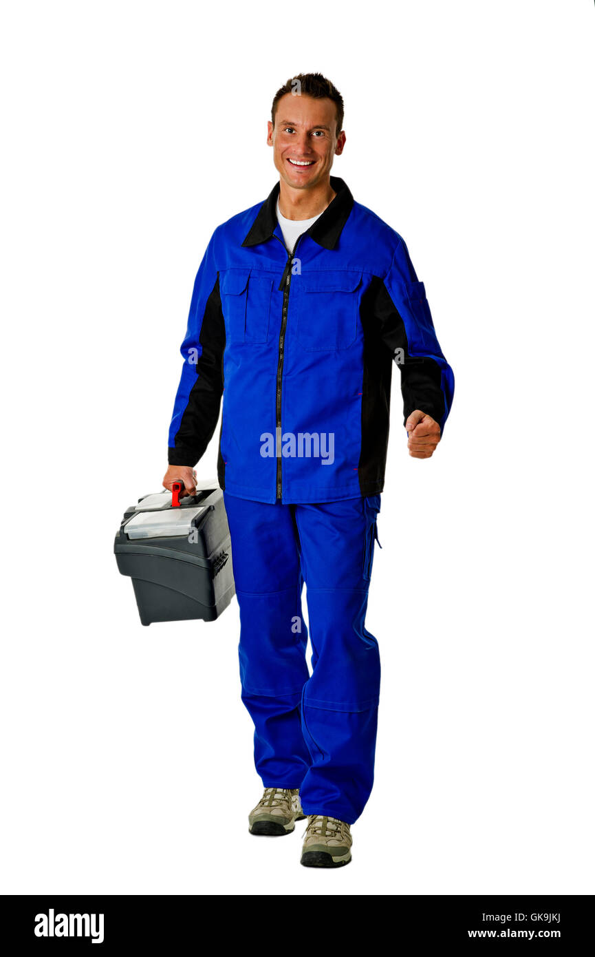 handyman with tool box Stock Photo - Alamy