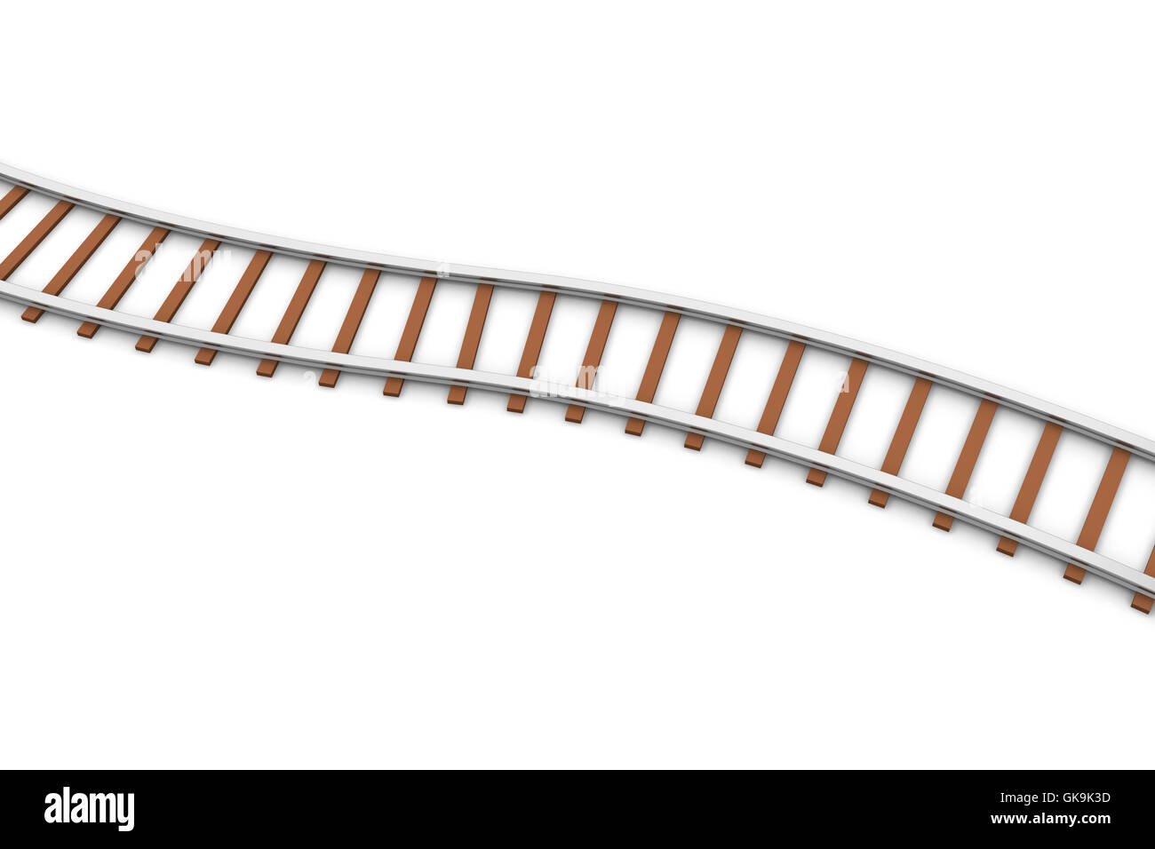 Rail line with path Cut Out Stock Images & Pictures - Alamy