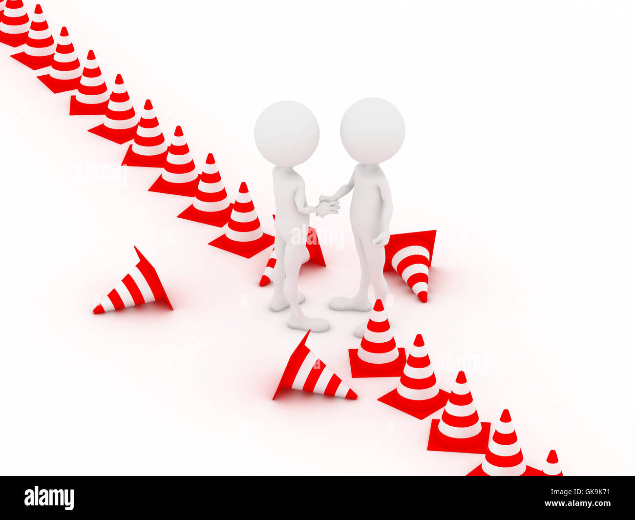 3d man stop sign illustration hi-res stock photography and images - Alamy