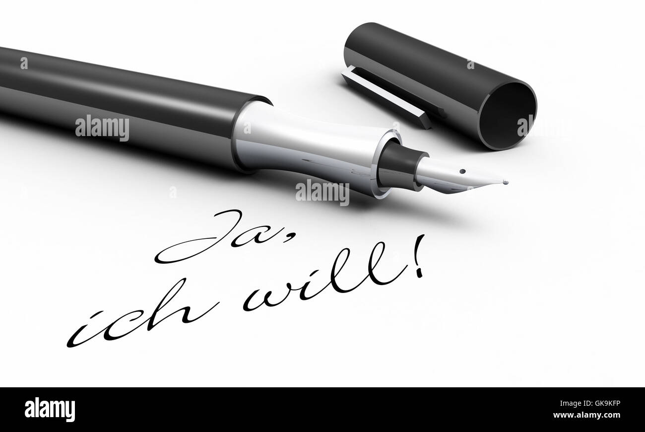 yes i do! - pen concept Stock Photo - Alamy