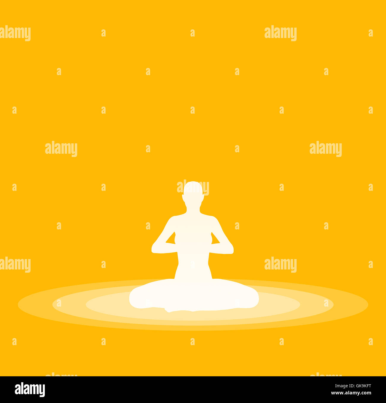 yoga pose symbol - yellow 30 Stock Photo - Alamy