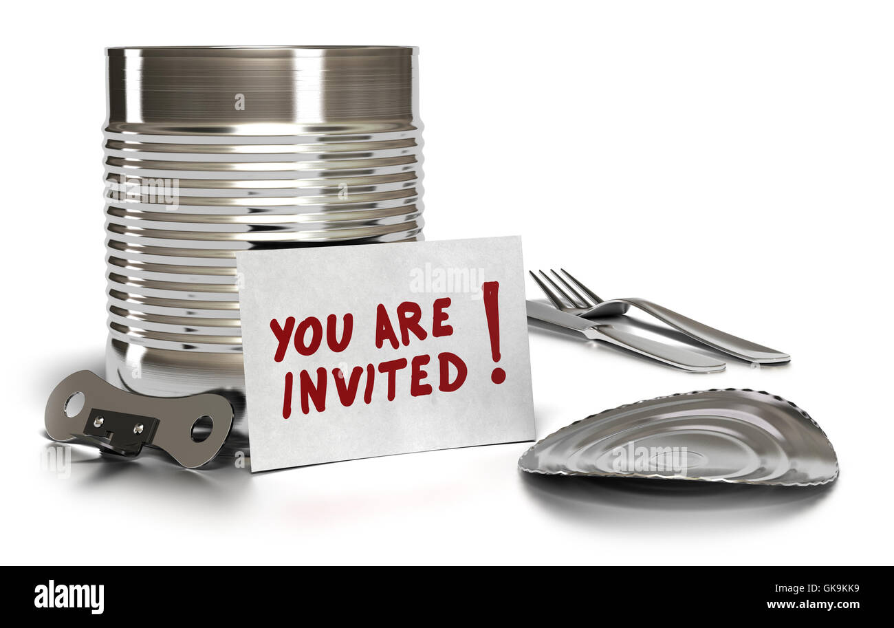 Food invitation Cut Out Stock Images & Pictures - Alamy