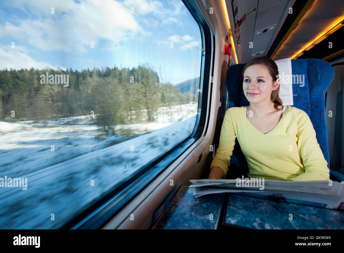 woman railway locomotive Stock Photo - Alamy